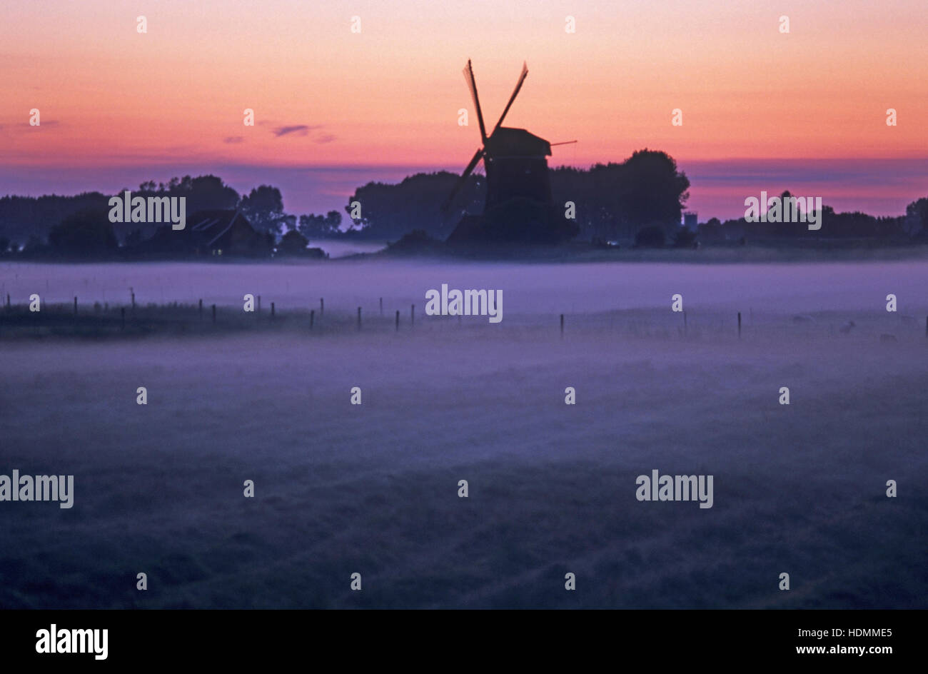 A beautifull windmill in landscape The Netherlands Stock Photo - Alamy