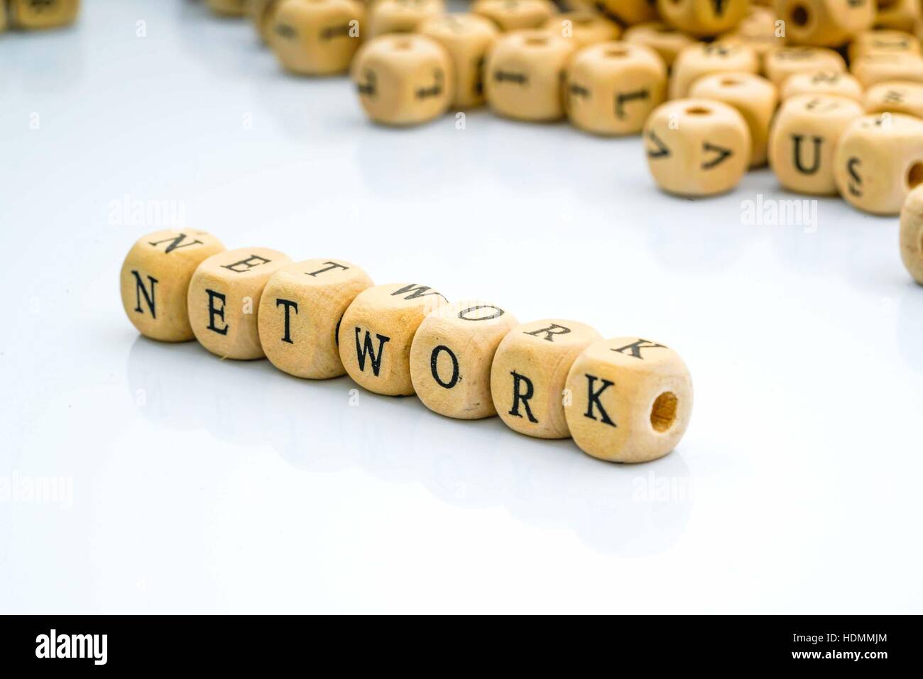 Internet security In Wooden Cube Stock Photo - Alamy