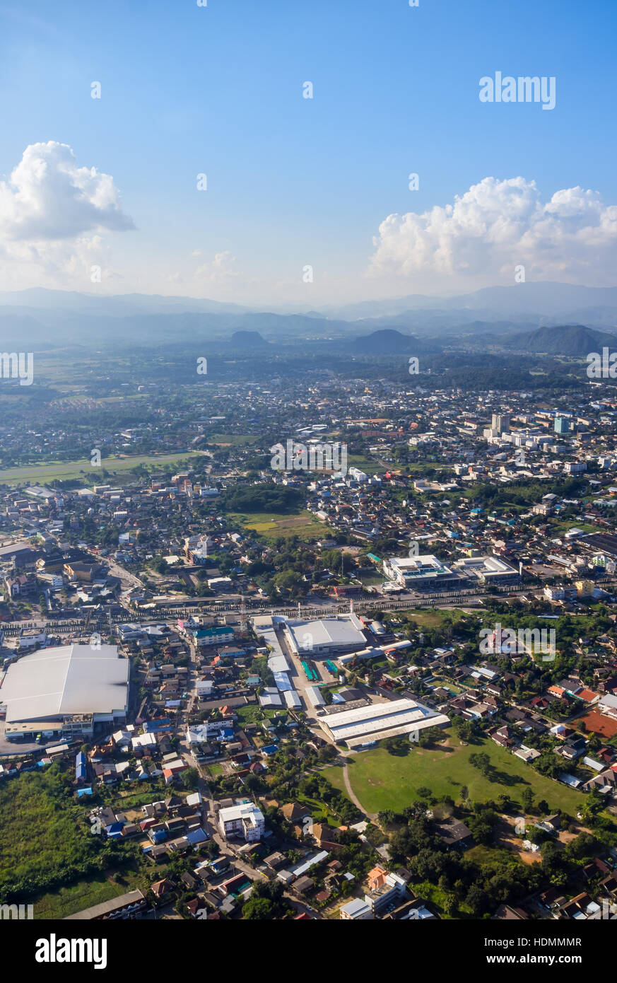 Chiang rai cityscape aerial view, Thailand Stock Photo - Alamy