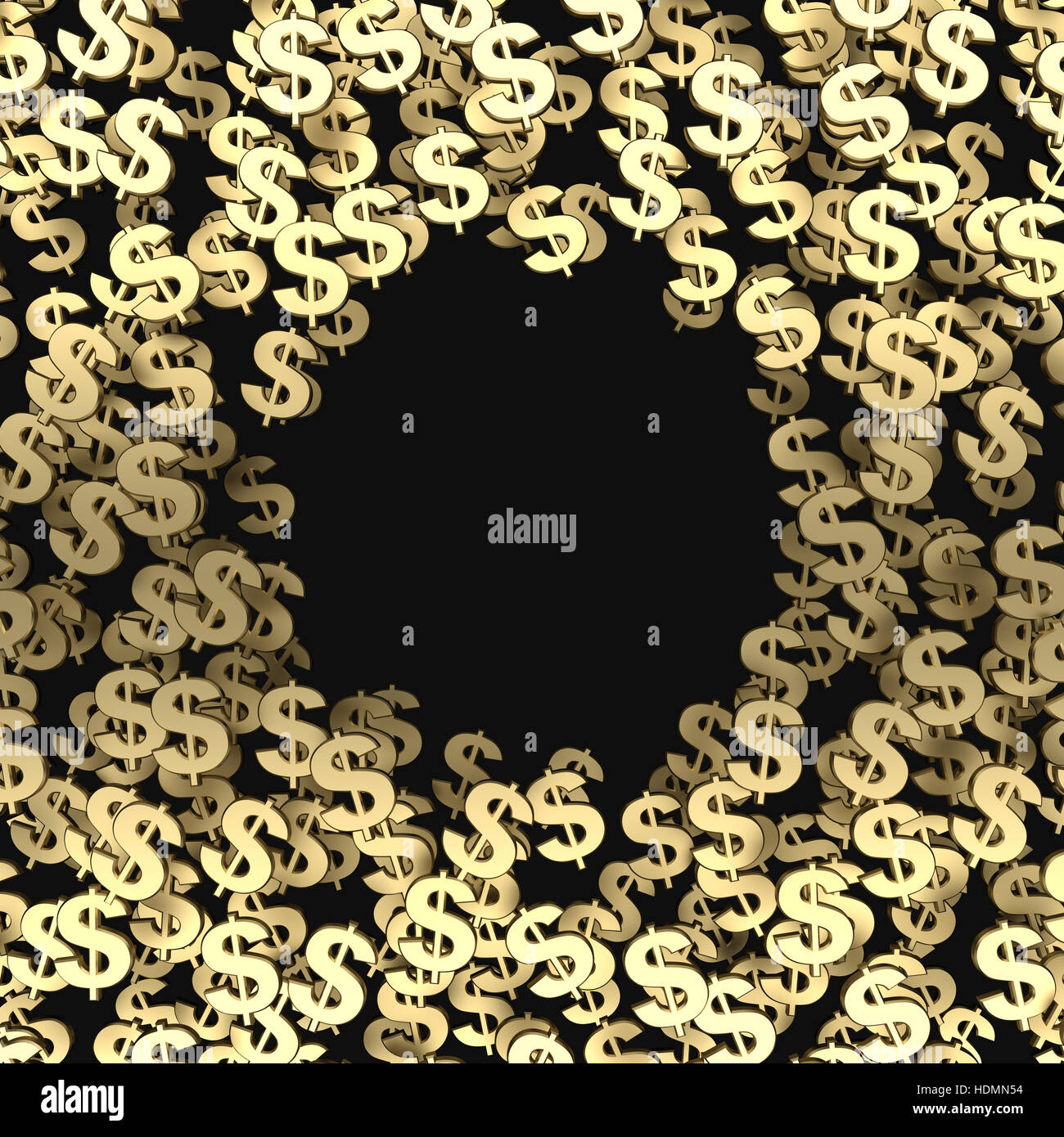 many gold dollar symbol background. 3d rendering Stock Photo - Alamy