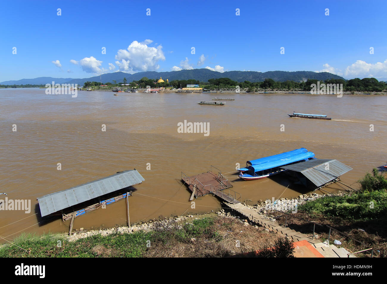 Golden Triangle an area of three countries of Southeast Asia Myanmar ...