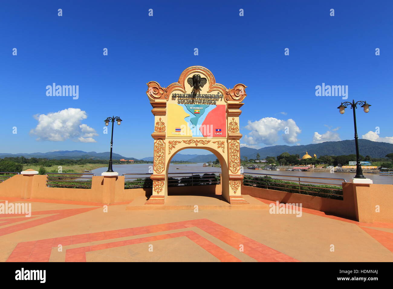 Golden Triangle an area of three countries of Southeast Asia Myanmar ...