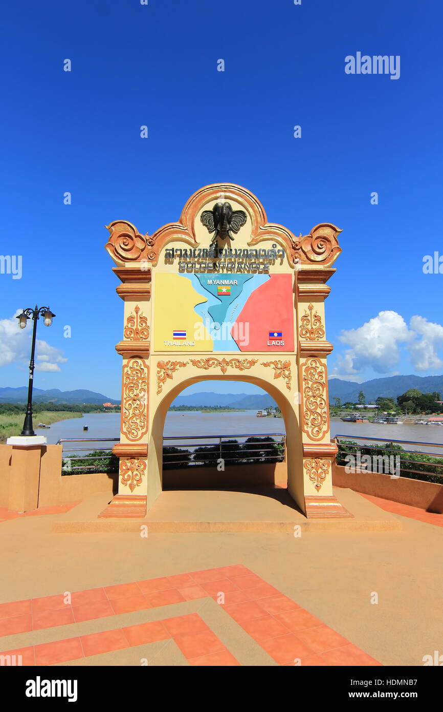 Golden Triangle an area of three countries of Southeast Asia Myanmar ...