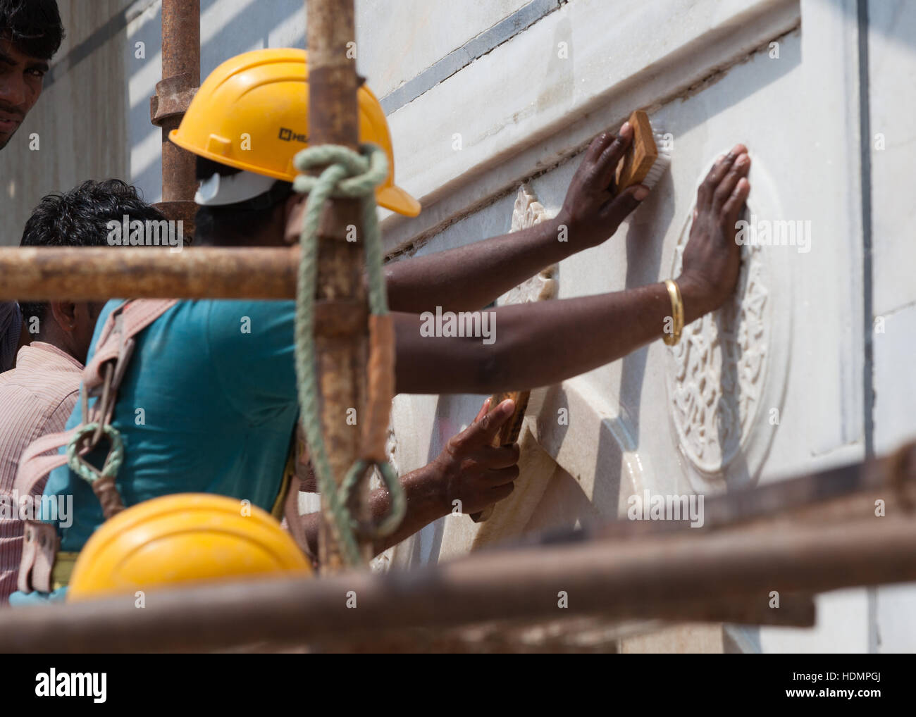 Indian workers clean in hi-res stock photography and images - Alamy