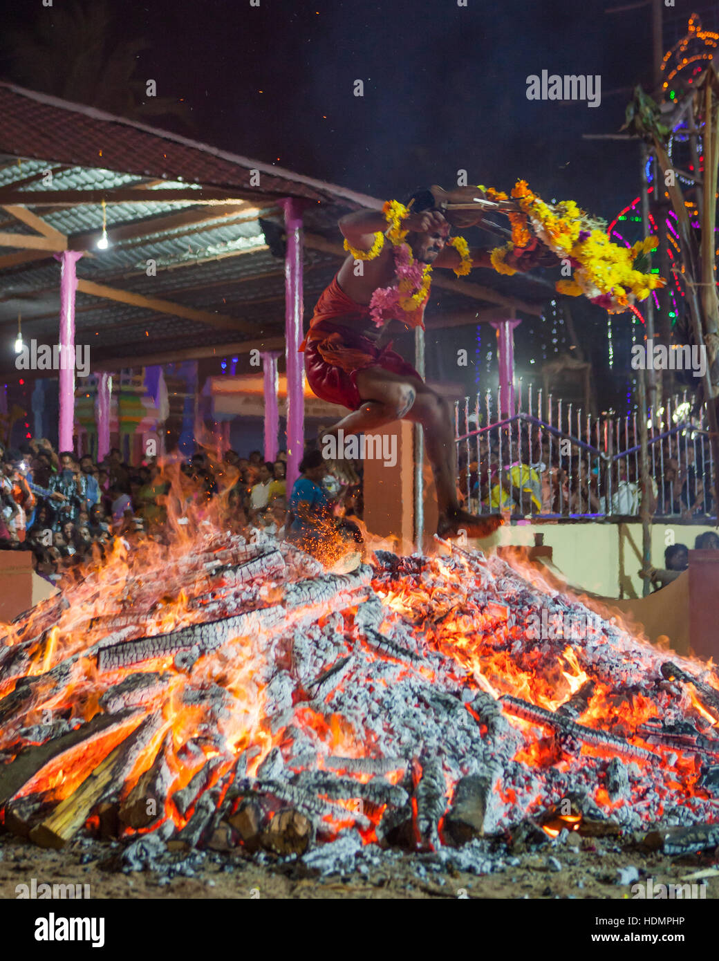 Firewalker ceremony of Agni Kavadi, Perunguzhi, Kerala, India, Asia ...