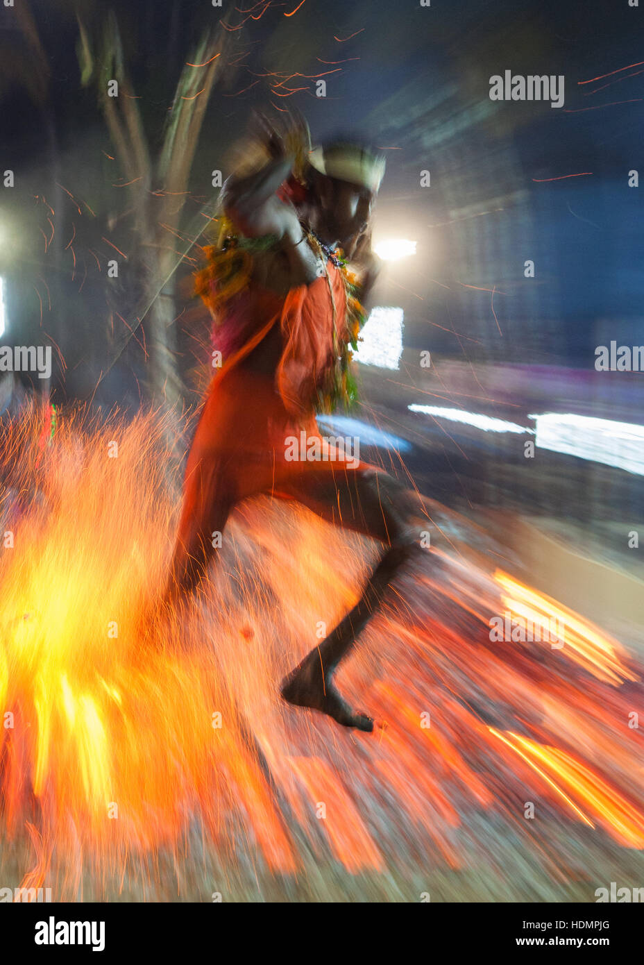 Firewalker ceremony of Agni Kavadi, Perunguzhi, Kerala, India, Asia ...