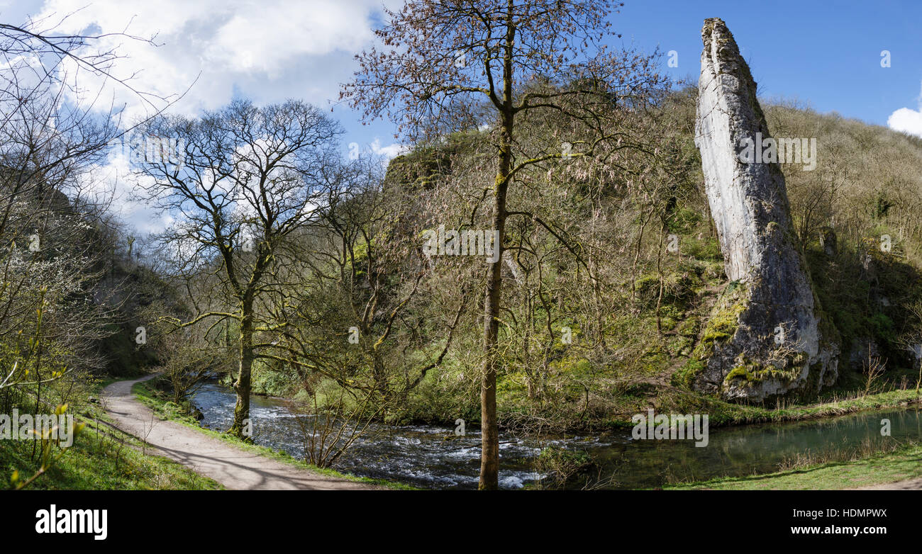 Ilam Rock, Dovedale, Peak District National Park, Derbyshire Stock ...