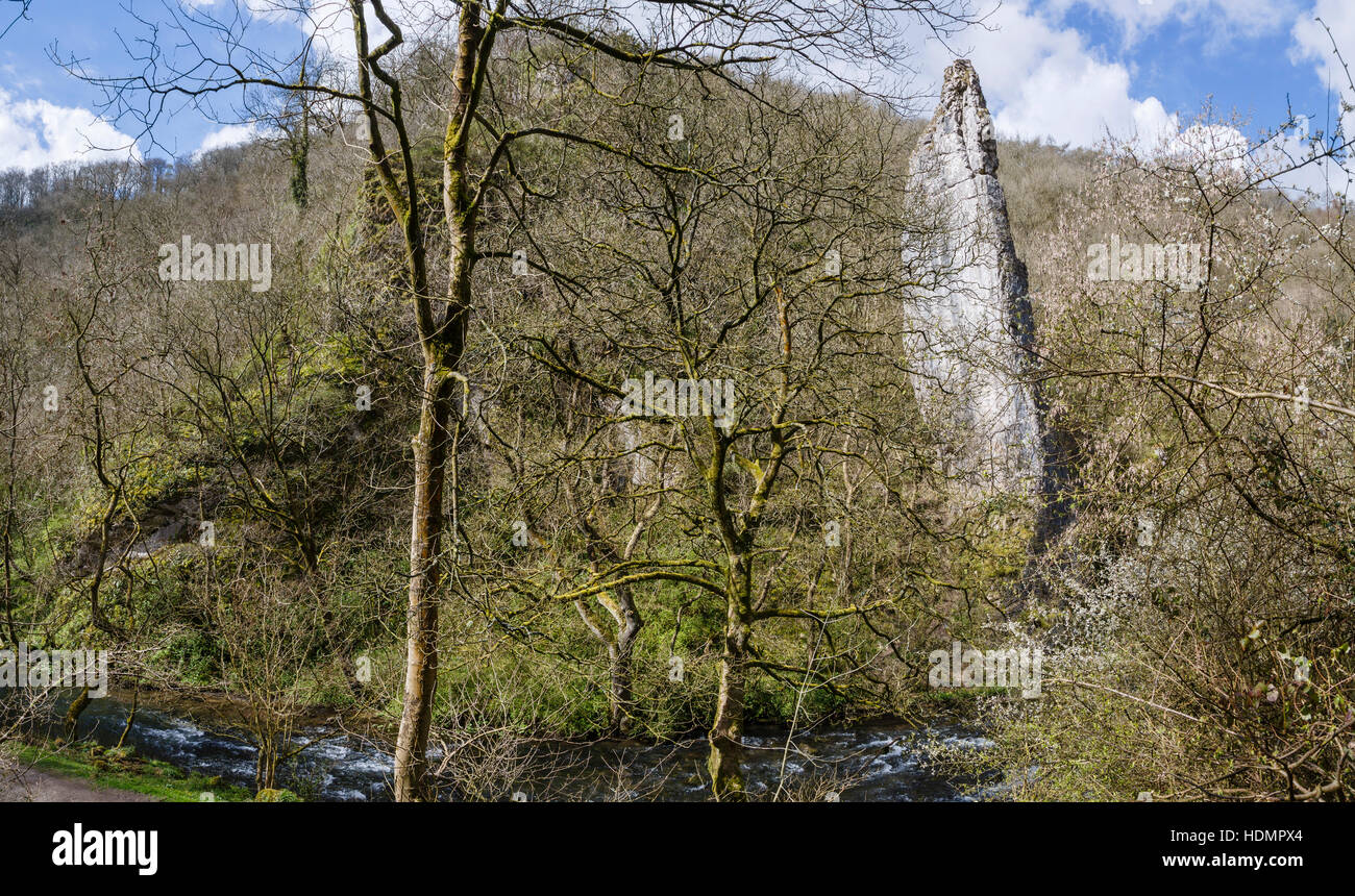 Ilam Rock, Dovedale, Peak District National Park, Derbyshire Stock ...