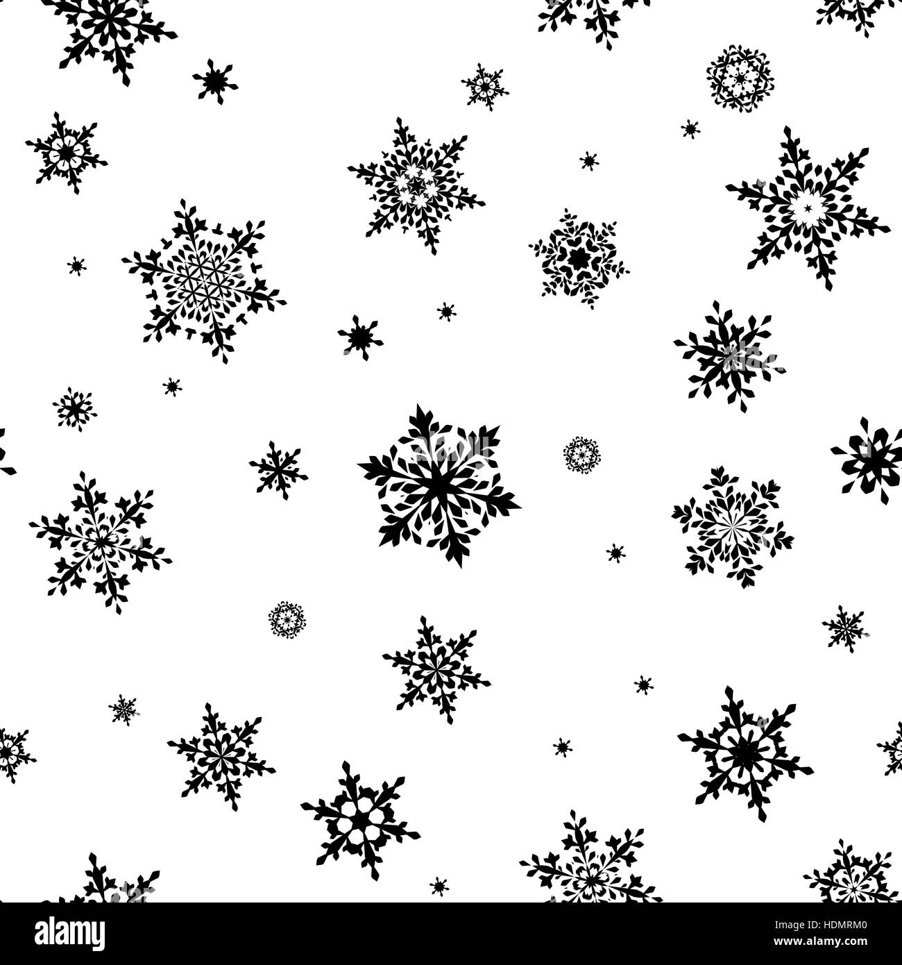 Seamless pattern snowflakes vector Black and White Stock Photos ...