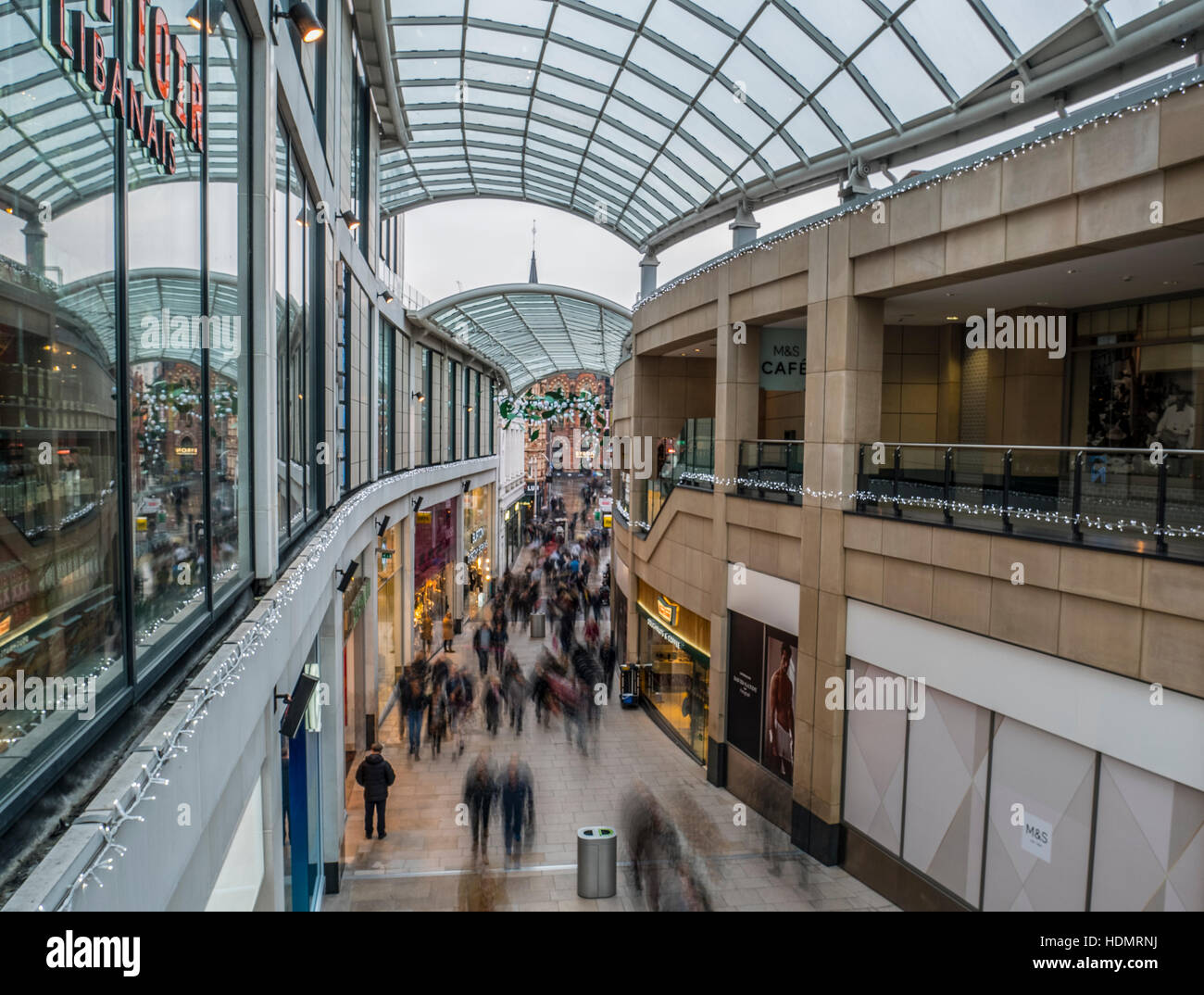 The wonderful and busy Trinity shopping centre in Leeds, taken in the ...