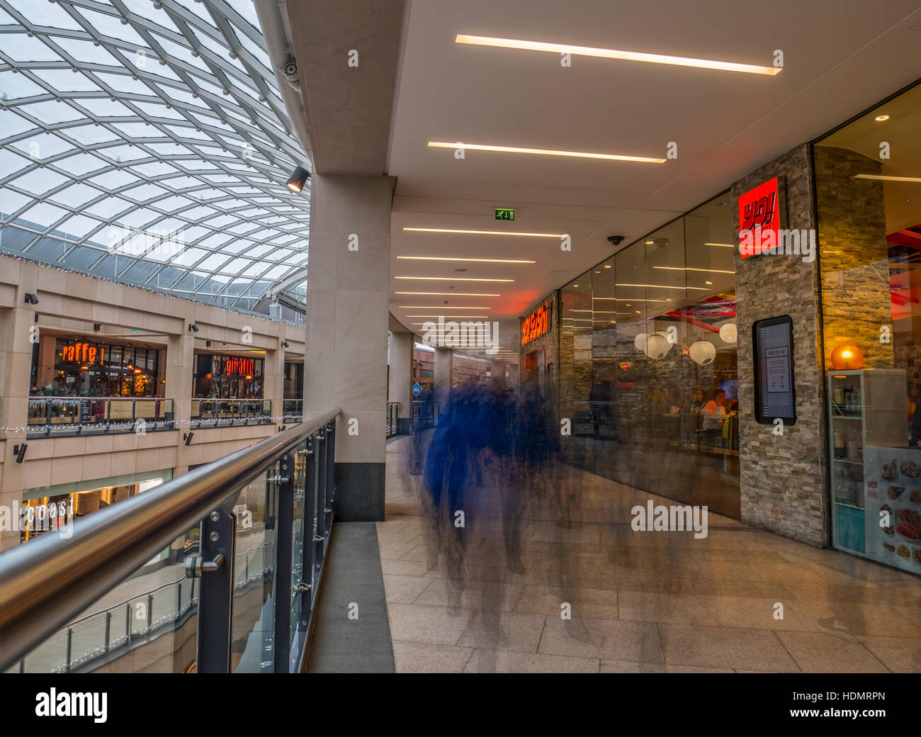 The wonderful and busy Trinity shopping centre in Leeds, taken in the ...
