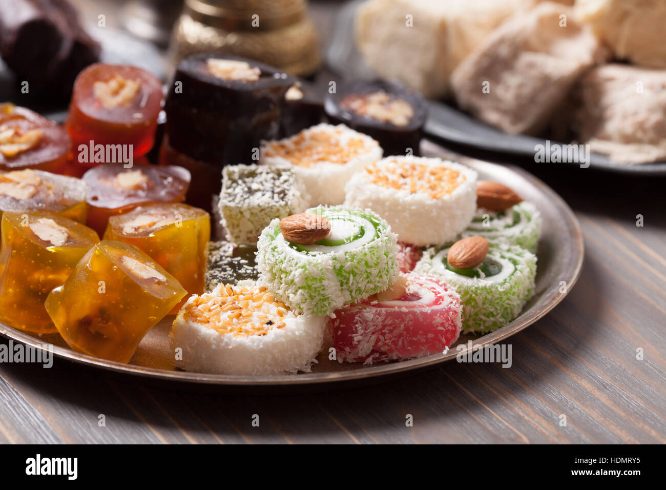 Turkish delight rahat lokum Stock Photo - Alamy