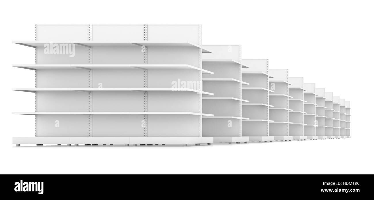 Row of supermarket shelves Stock Photo - Alamy