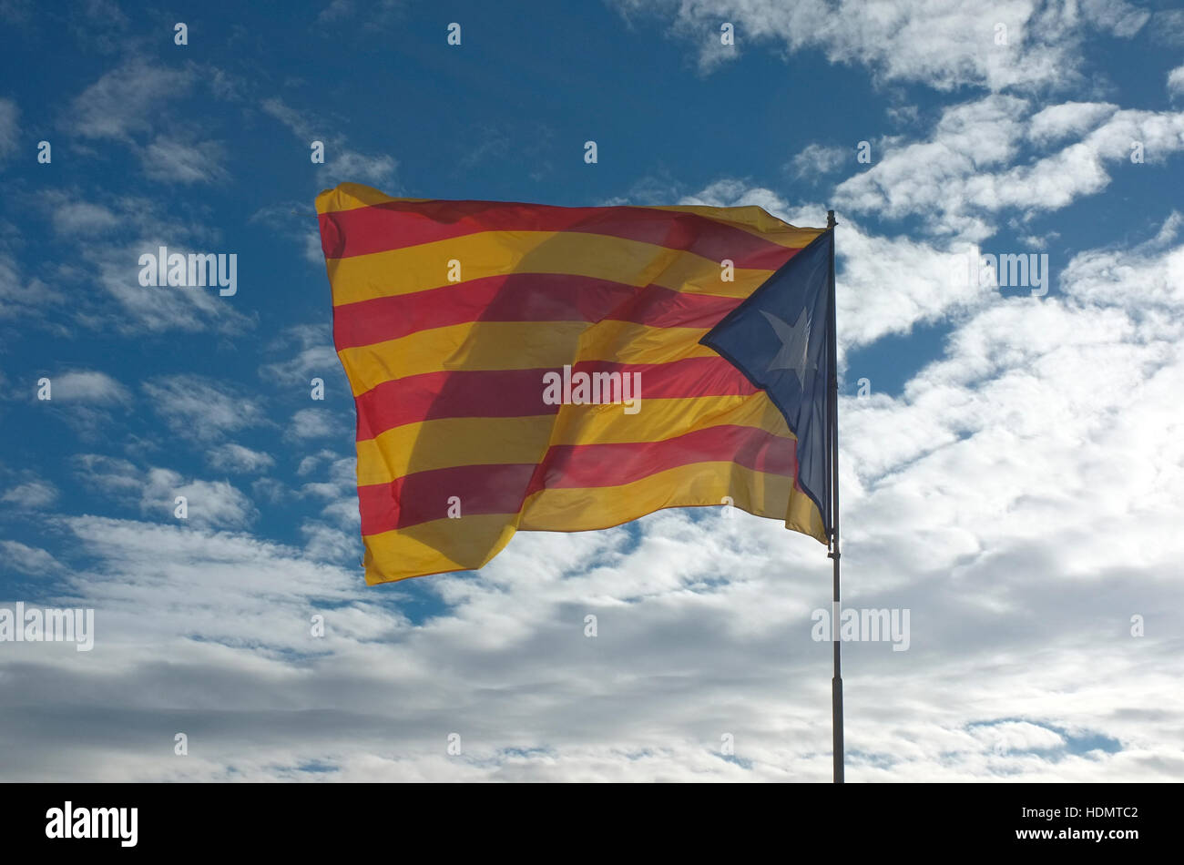 The Estelada Catalonia flag Stock Photo - Alamy