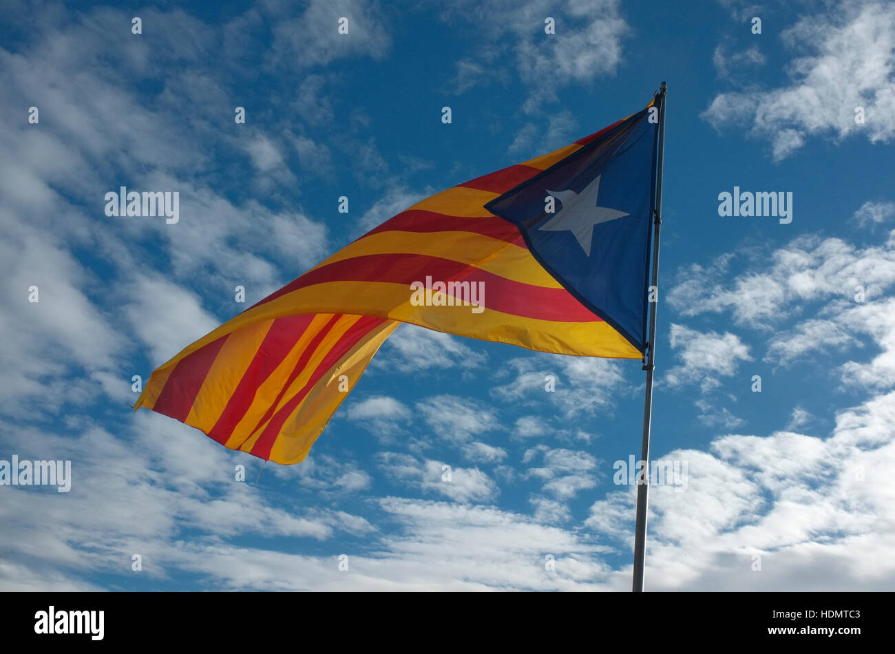 The Estelada Catalonia flag Stock Photo - Alamy