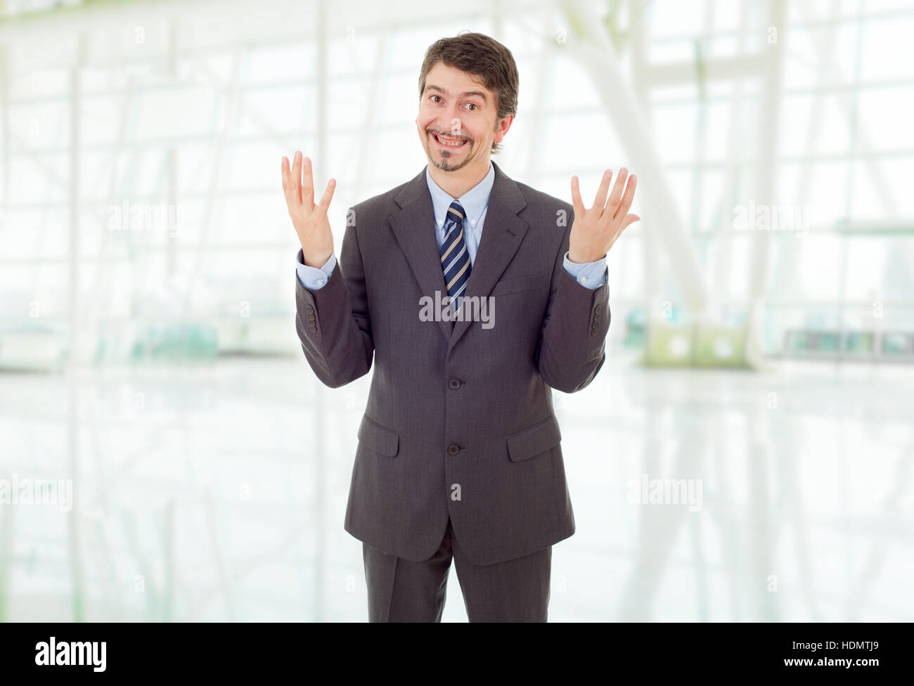silly business man portrait at the office Stock Photo - Alamy
