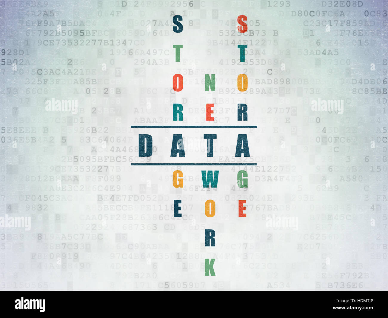 Information concept: Data in Crossword Puzzle Stock Photo - Alamy