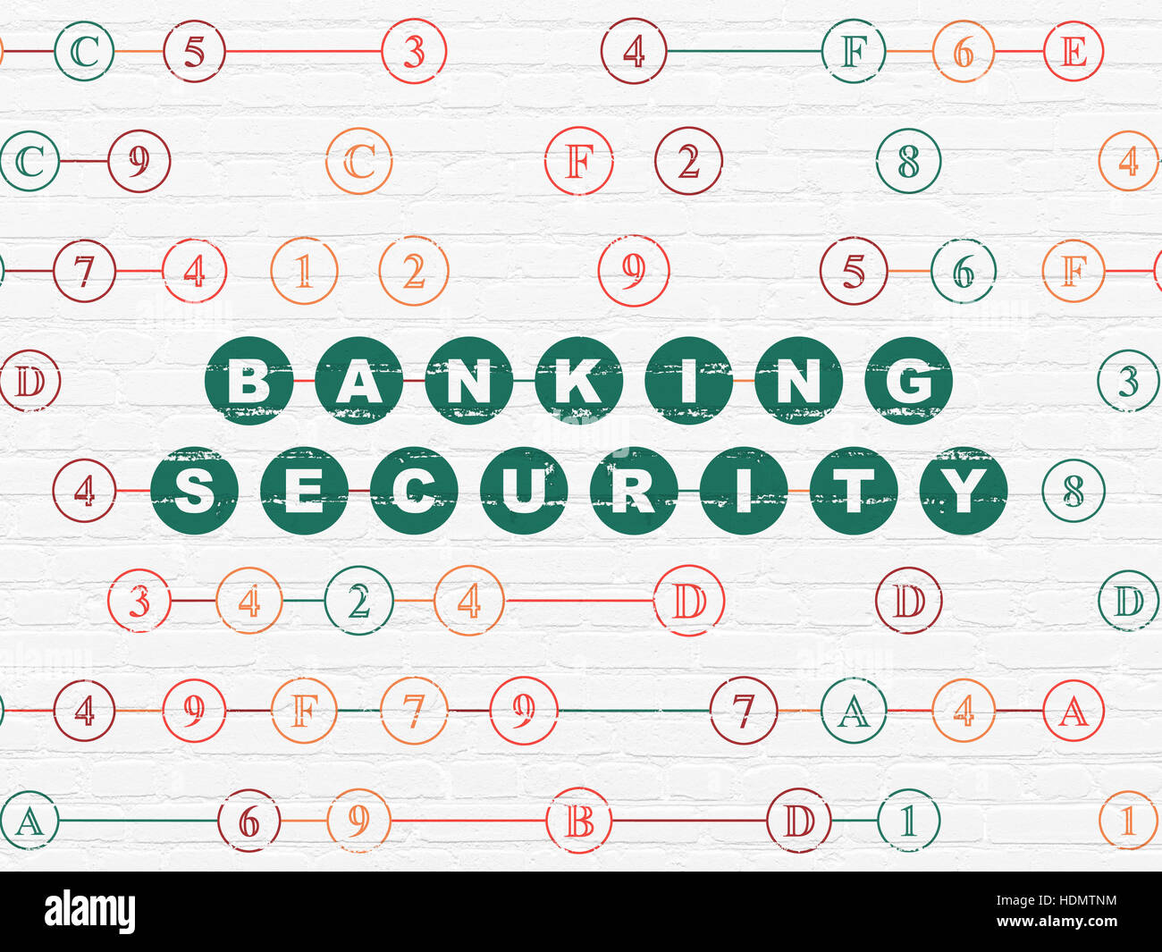 Privacy concept: Banking Security on wall background Stock Photo - Alamy