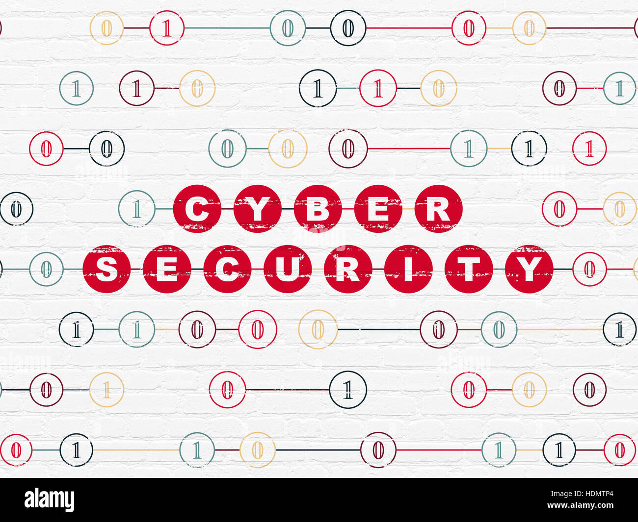 Safety concept: Cyber Security on wall background Stock Photo - Alamy