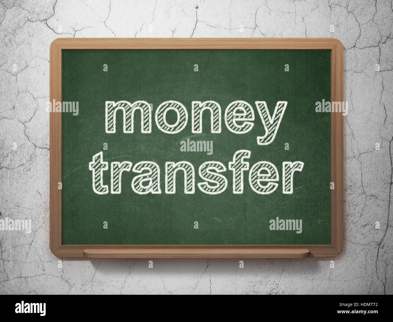Finance concept: Money Transfer on chalkboard background Stock Photo ...