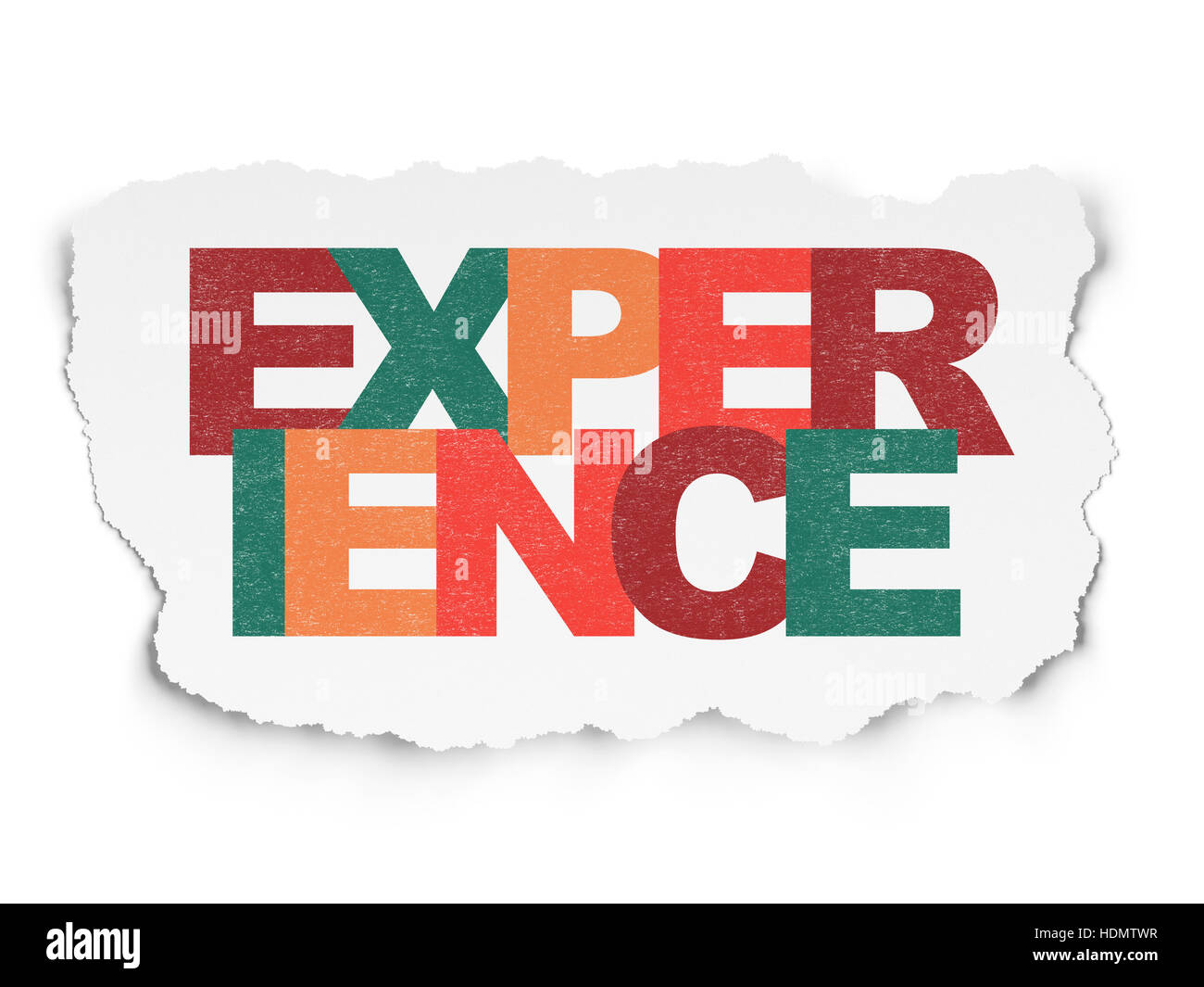 Finance concept: Experience on Torn Paper background Stock Photo - Alamy