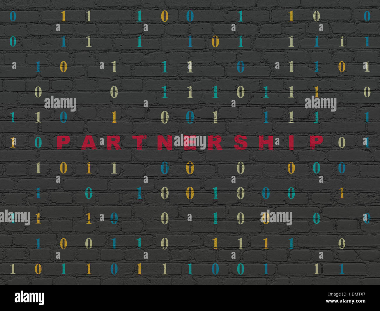 Business concept: Partnership on wall background Stock Photo - Alamy