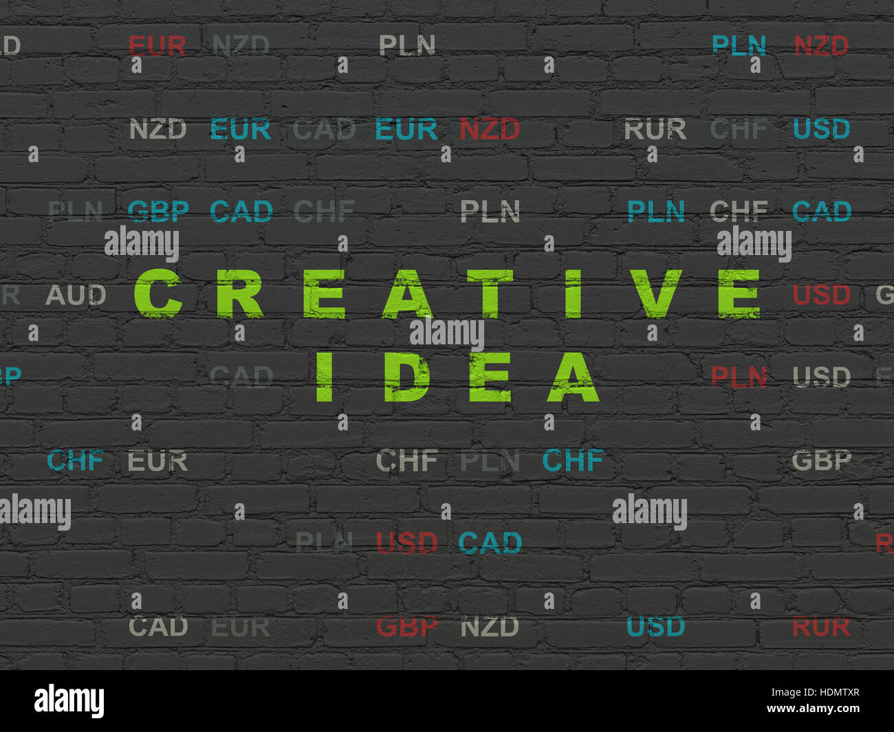 Finance concept: Creative Idea on wall background Stock Photo - Alamy