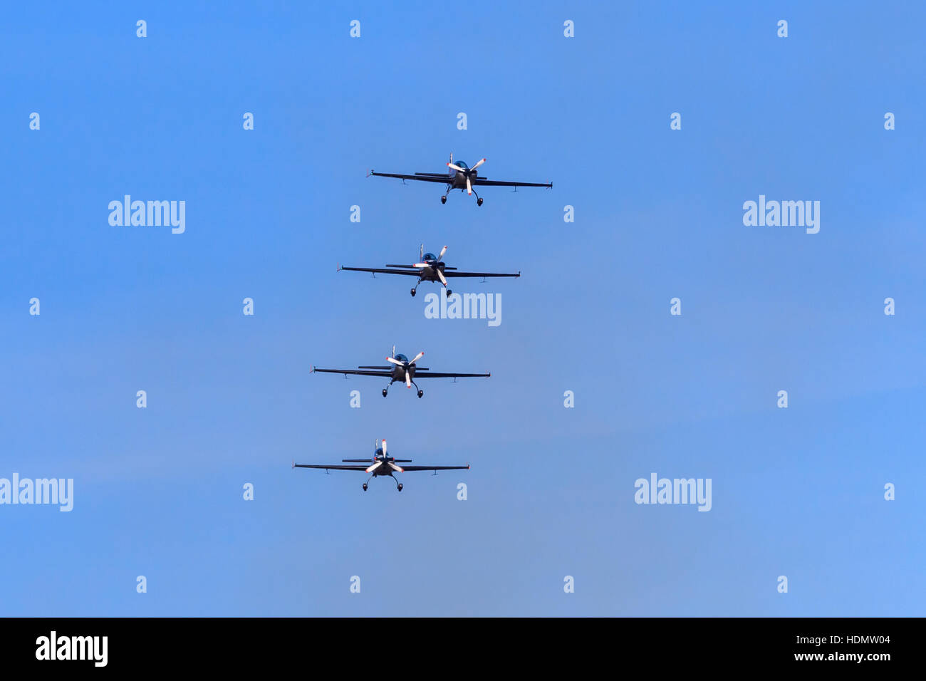 The Blades Aerobatic team performing their display maneuvers at the ...