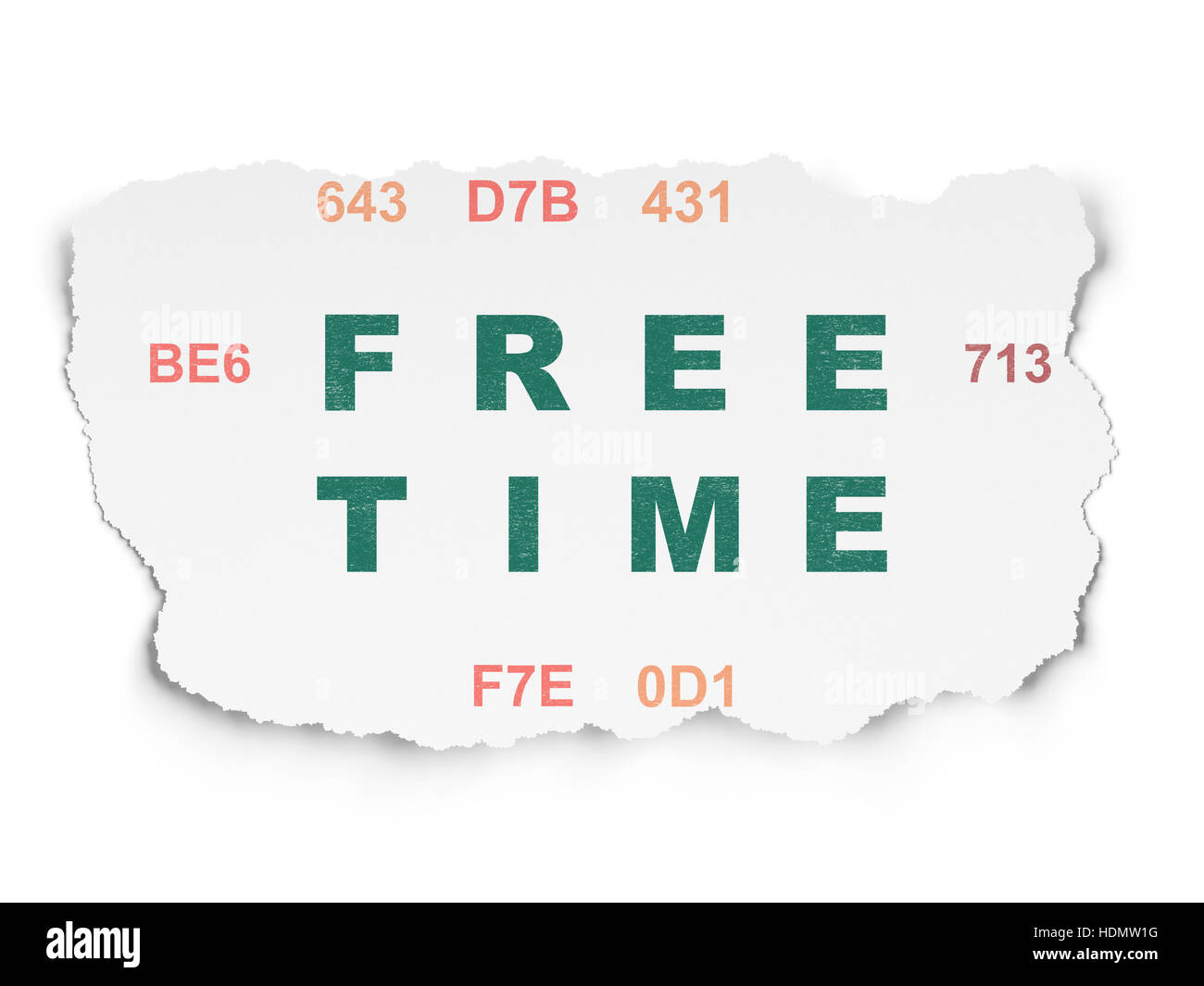 Time concept: Free Time on Torn Paper background Stock Photo - Alamy