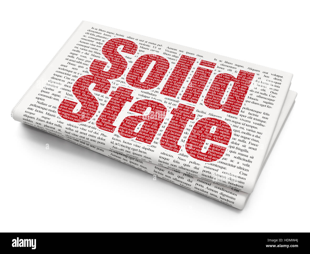 Science concept: Solid State on Newspaper background Stock Photo - Alamy