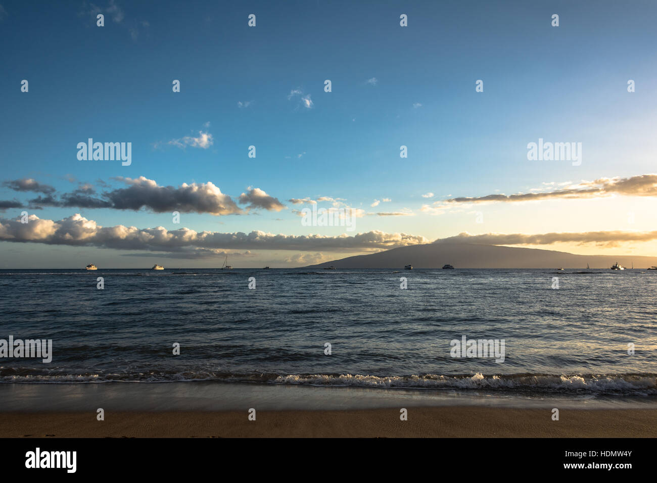 Sunset in Maui, Hawaii Stock Photo - Alamy