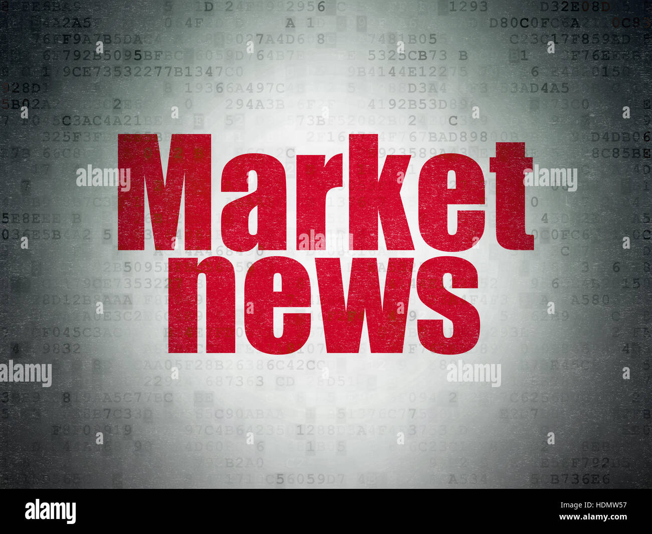 News concept: Market News on Digital Data Paper background Stock Photo ...