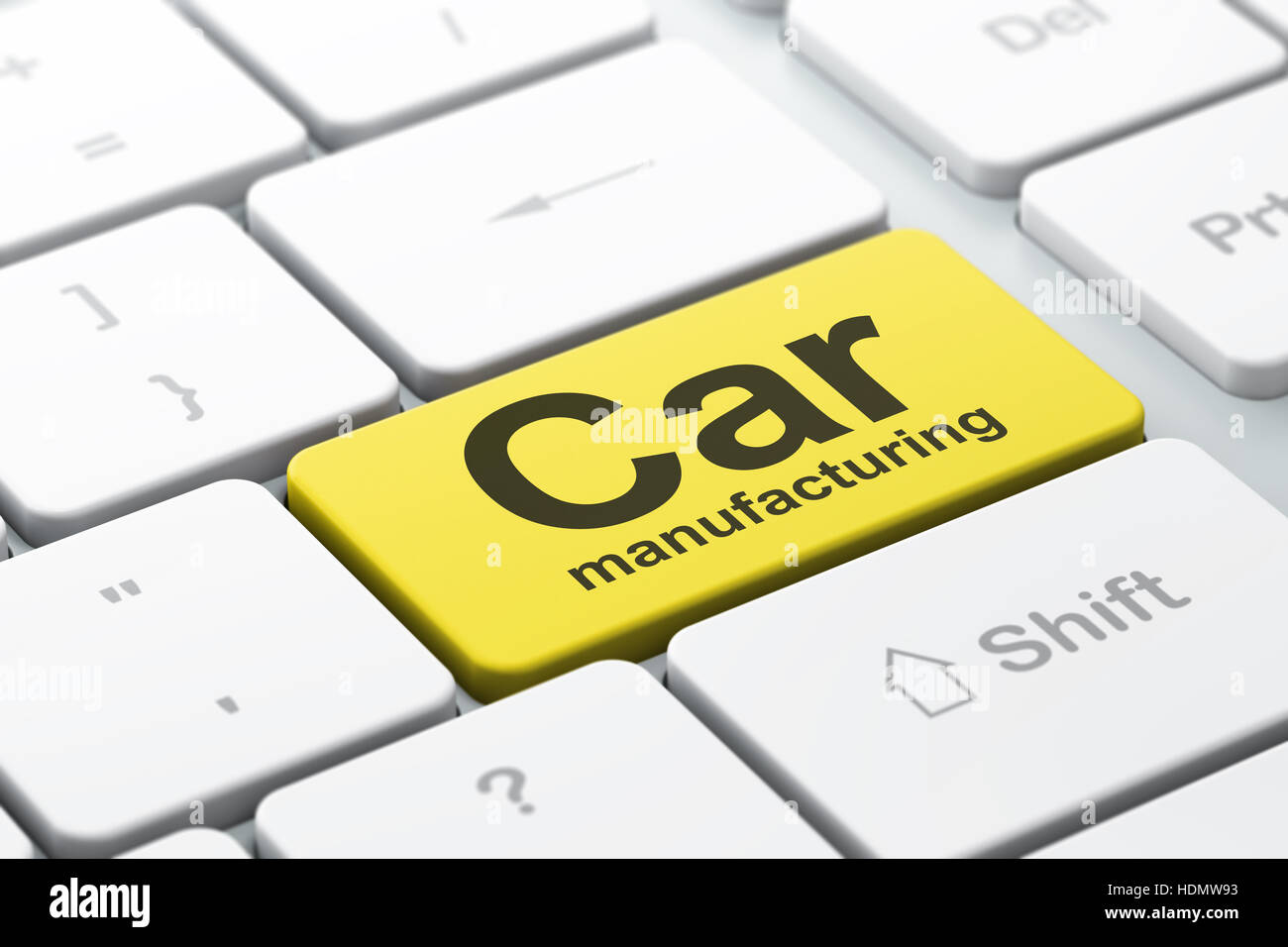 Industry concept: Car Manufacturing on computer keyboard background ...