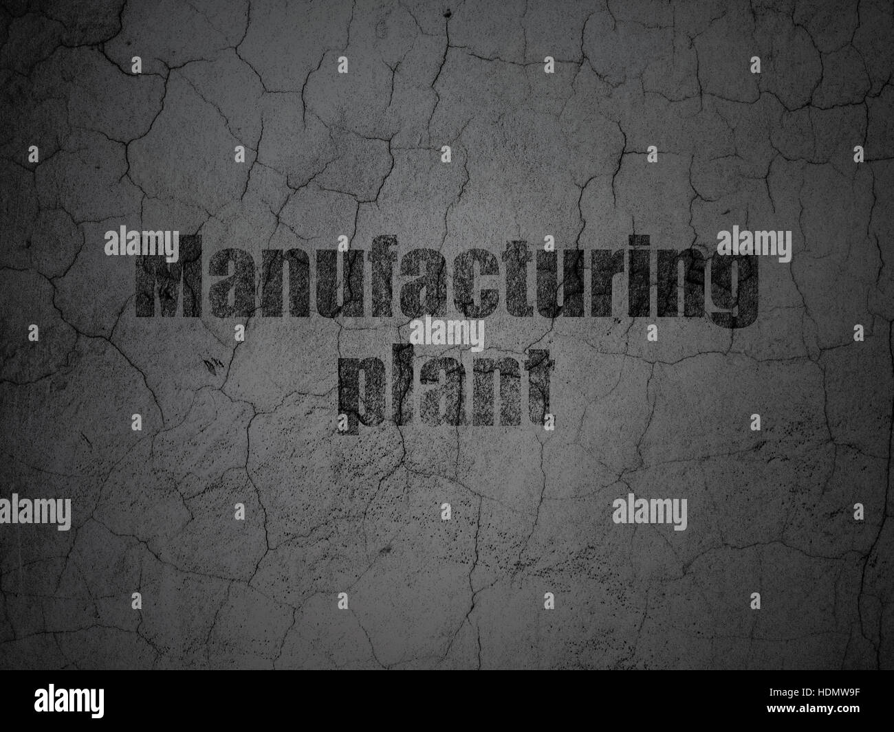 Manufacuring concept: Manufacturing Plant on grunge wall background ...