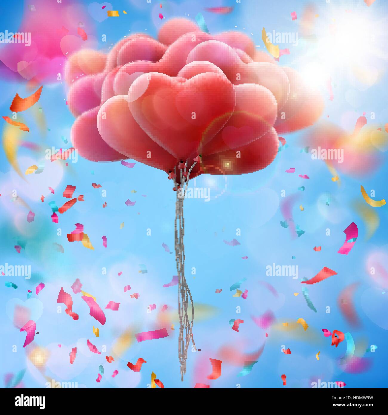 Balloon helium in frame Stock Vector Images - Alamy