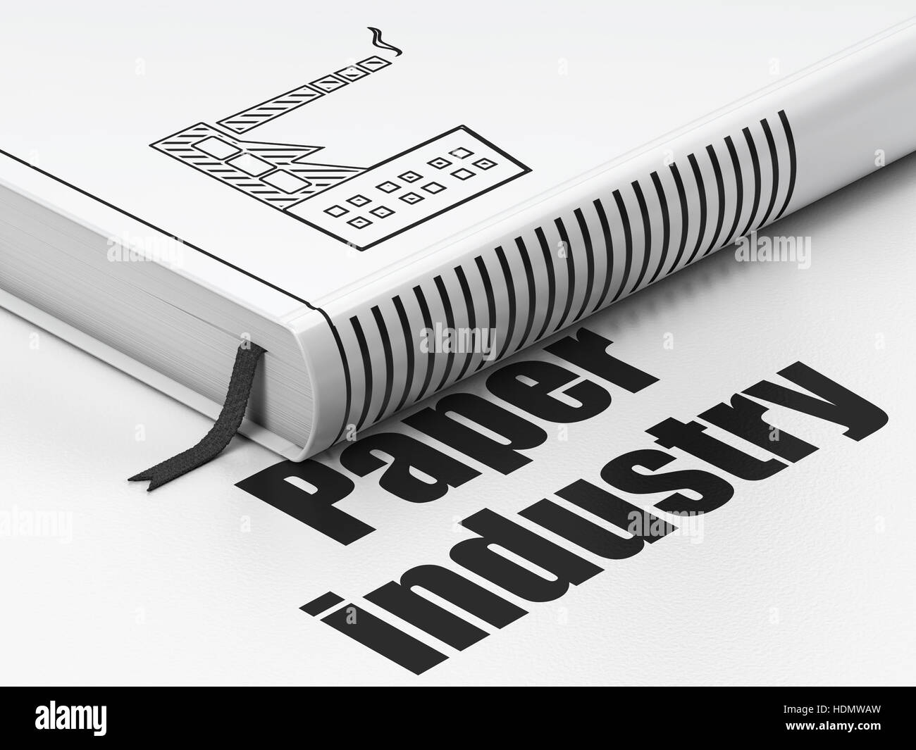 Industry concept: book Industry Building, Paper Industry on white ...