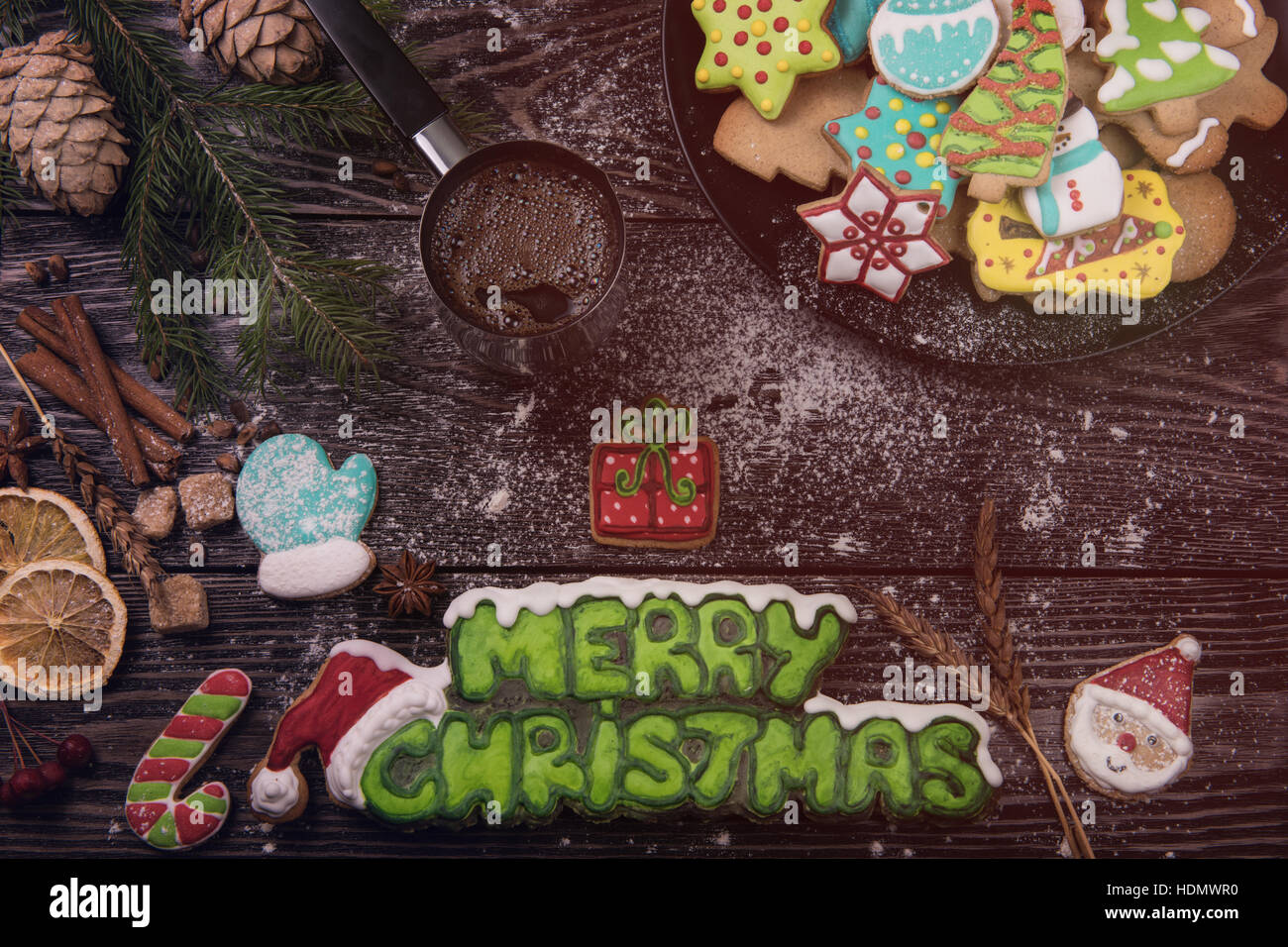 Different ginger cookies Stock Photo - Alamy