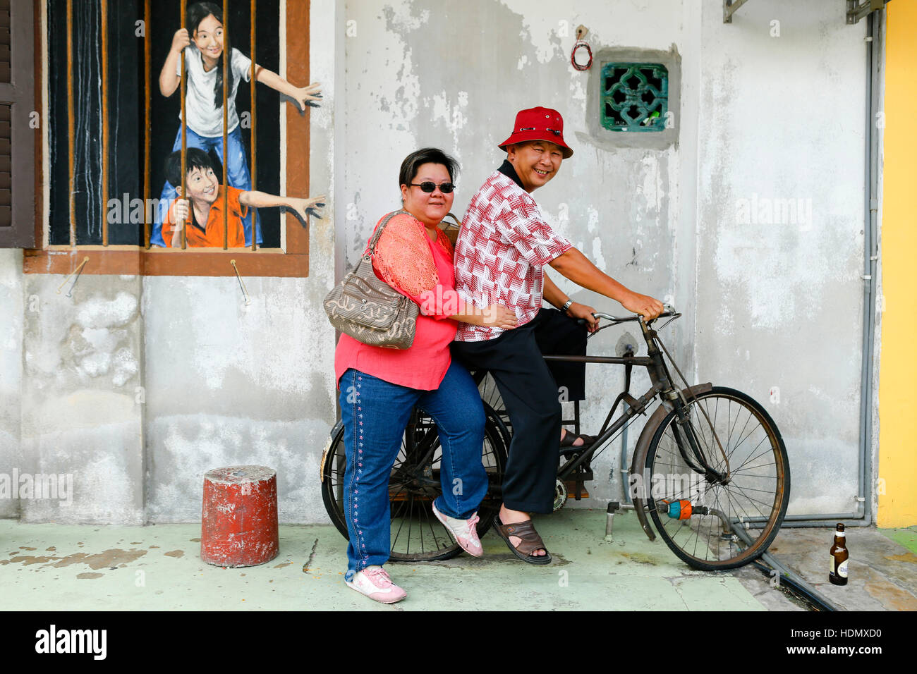 Georgetown Penang Wall Mural Street Art Stock Photo - Alamy