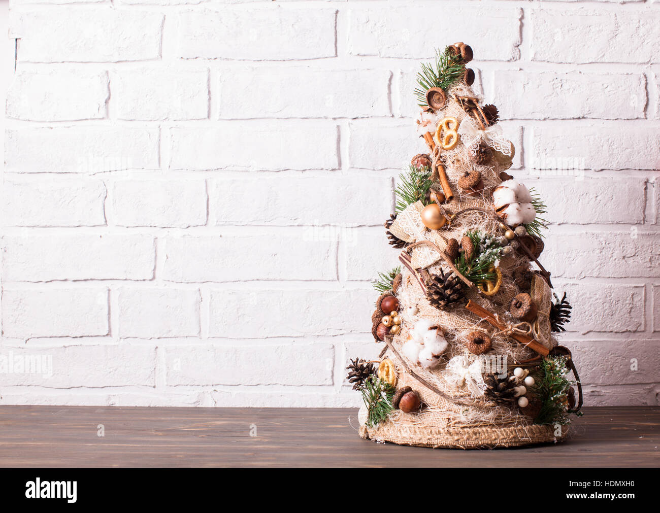 Rustic Christmas topiary Stock Photo - Alamy