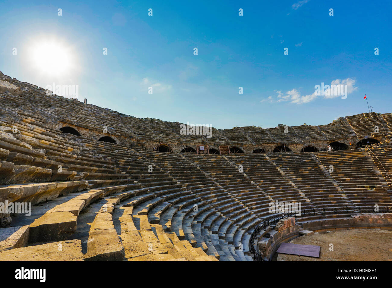 Amphitheater ruins in Side, Turkey Stock Photo - Alamy