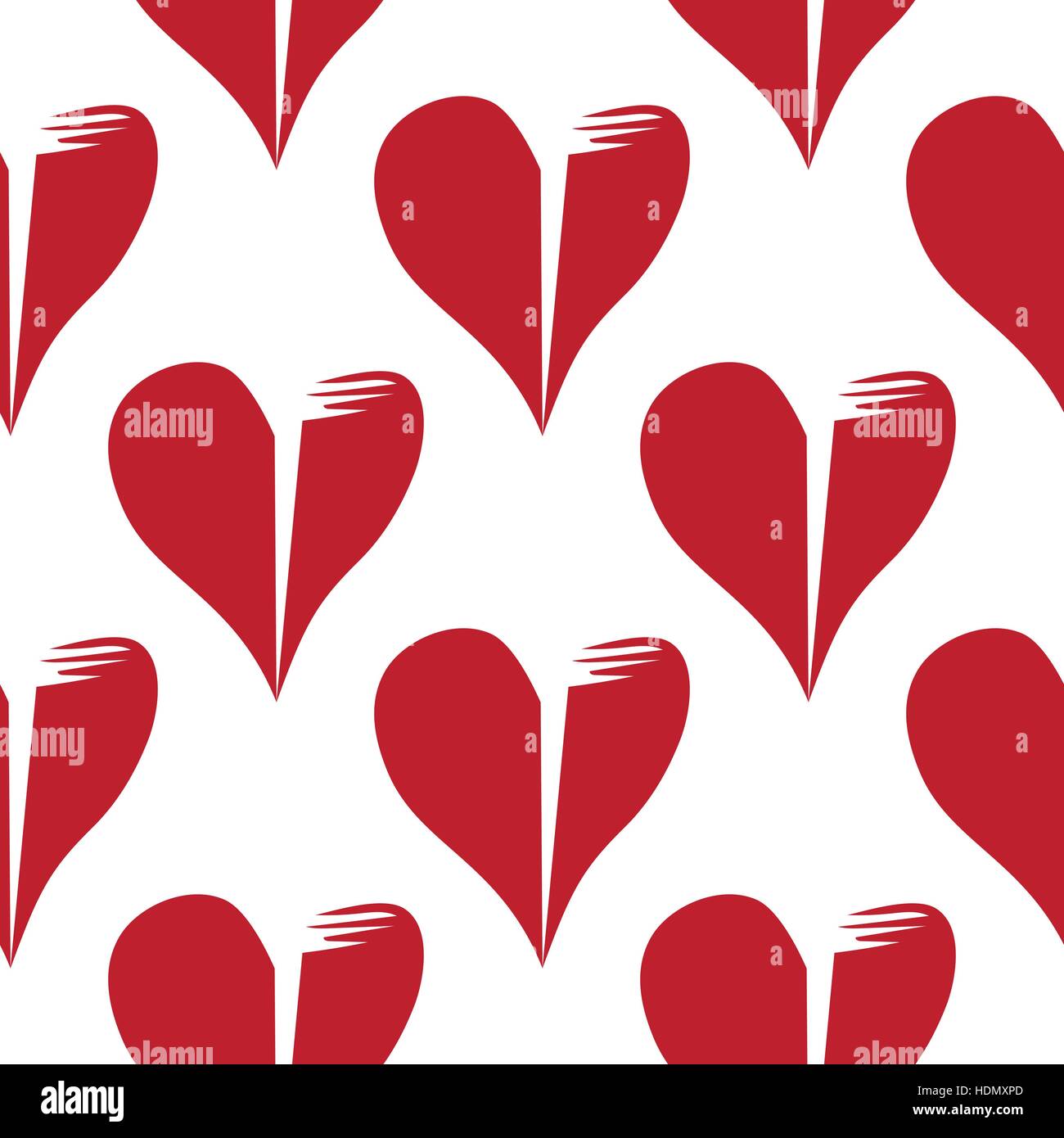 Seamless pattern with broken hearts on white Stock Vector Image & Art ...