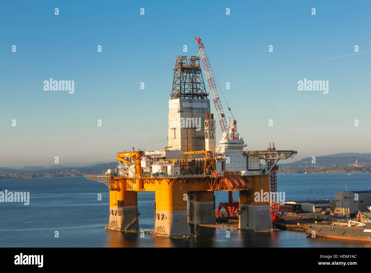 Oil platforms under maintenance near Bergen, Norway Stock Photo - Alamy