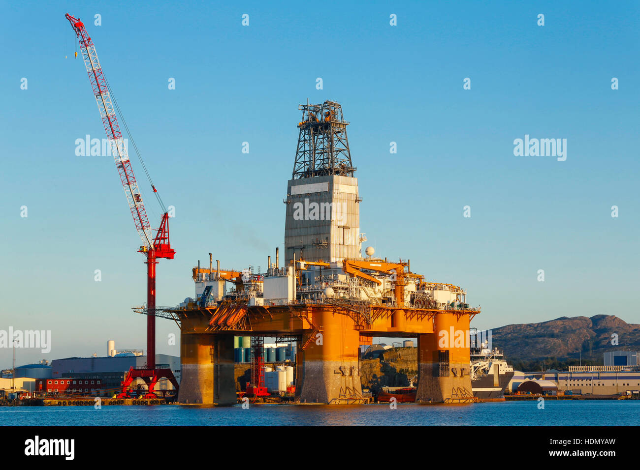 Oil platforms under maintenance near Bergen, Norway Stock Photo - Alamy