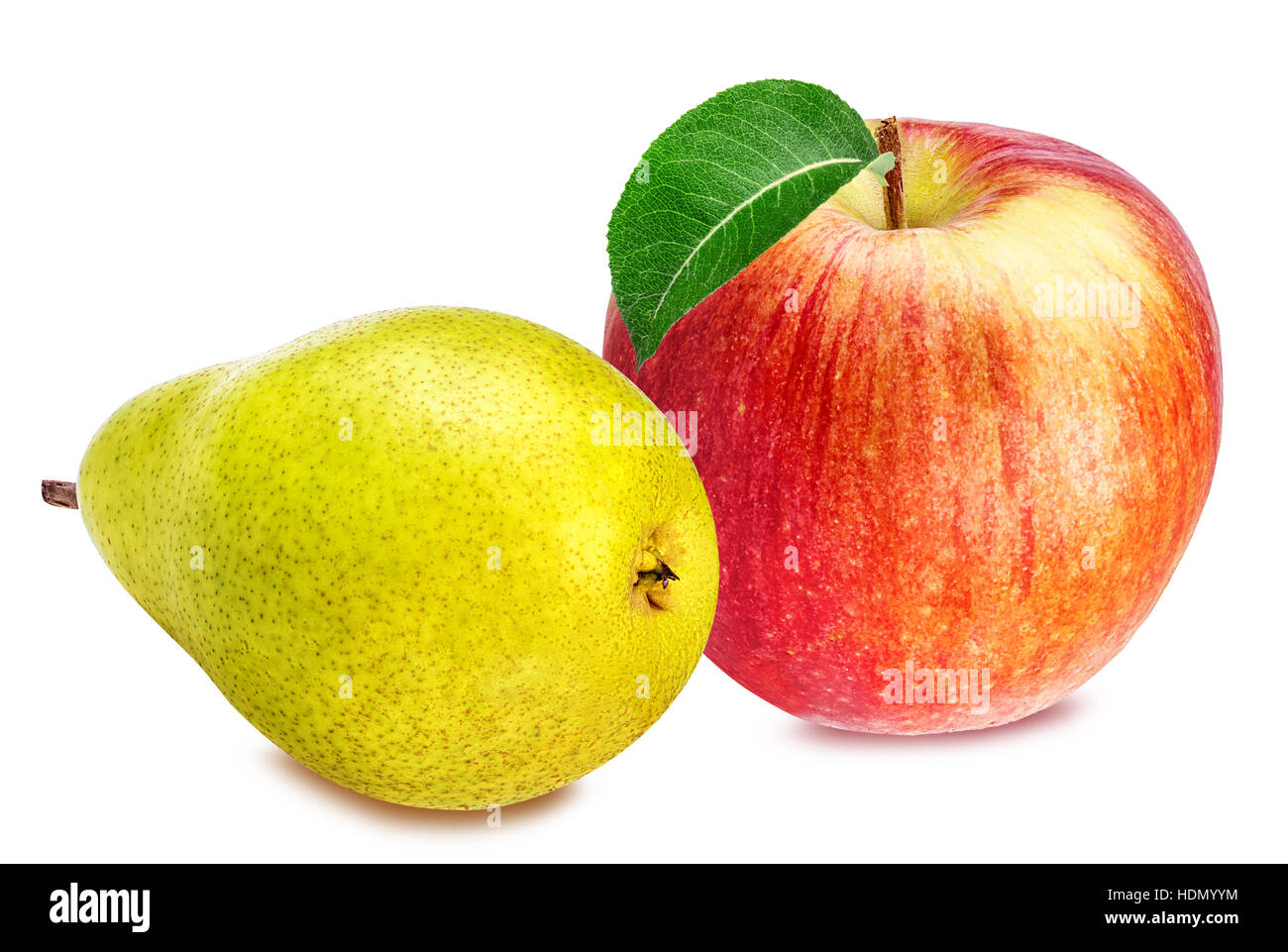 apple and pears isolated on white background Stock Photo - Alamy