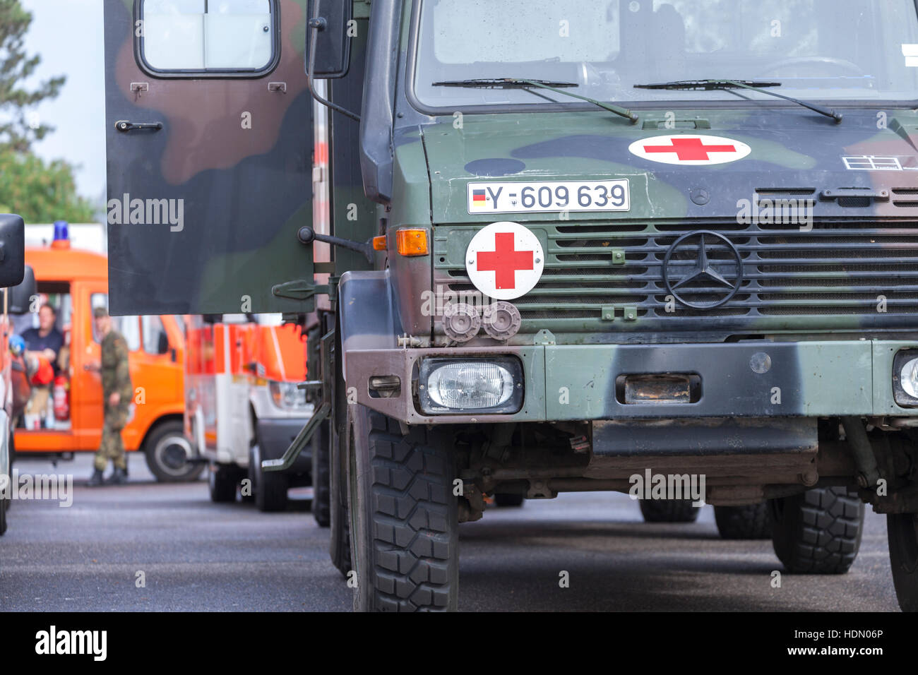 LAUENAU / GERMANY - JULY 13, 2013: german DLRG ( German Lifeguard ...
