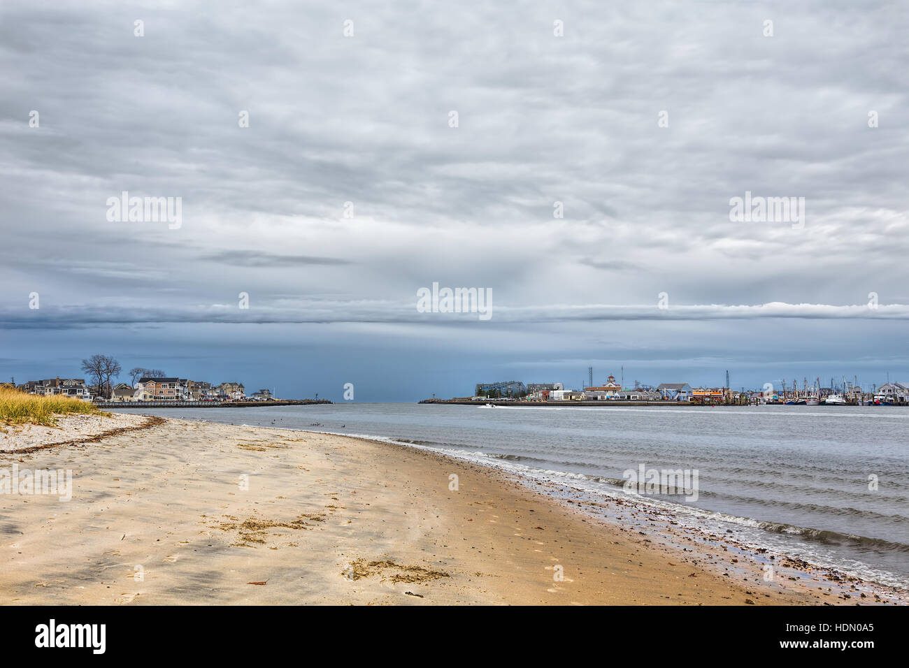 Manasquan Inlet at the New Jersey Shore separating the towns of ...