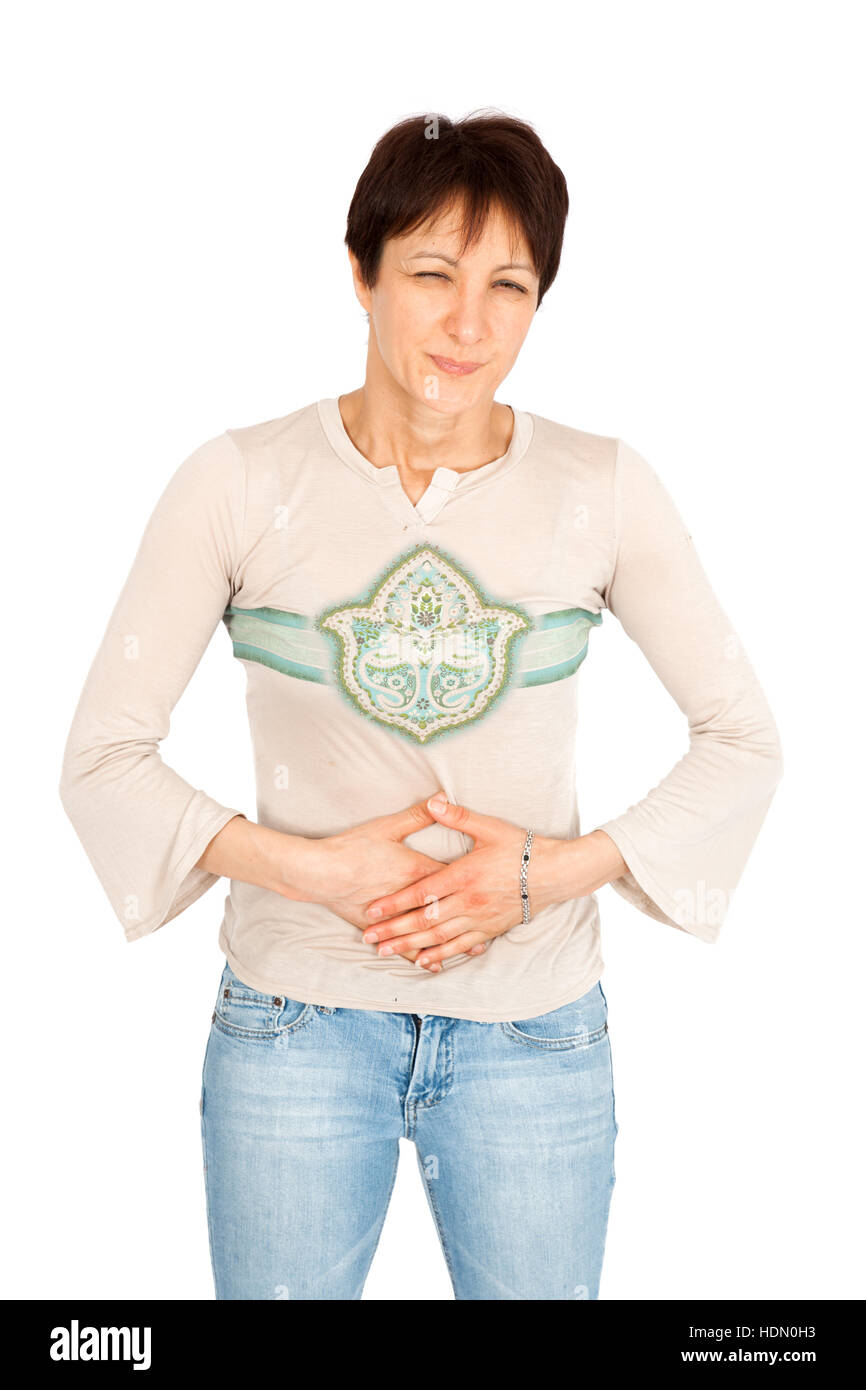 Beautiful arab woman holding Cut Out Stock Images & Pictures - Alamy