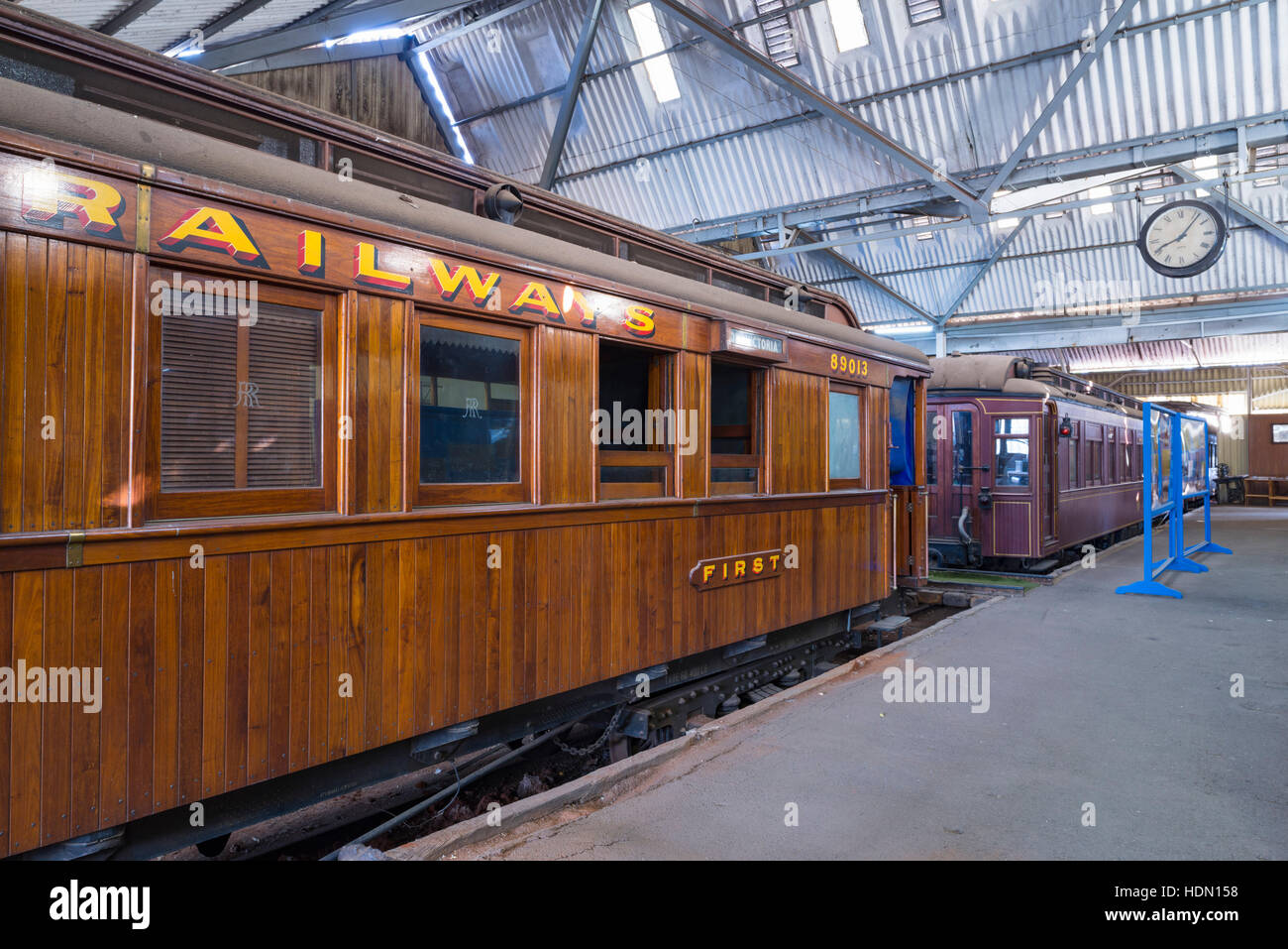 Old trains seen in the railway museum in Bulawayo, Zimbabwe Stock Photo ...