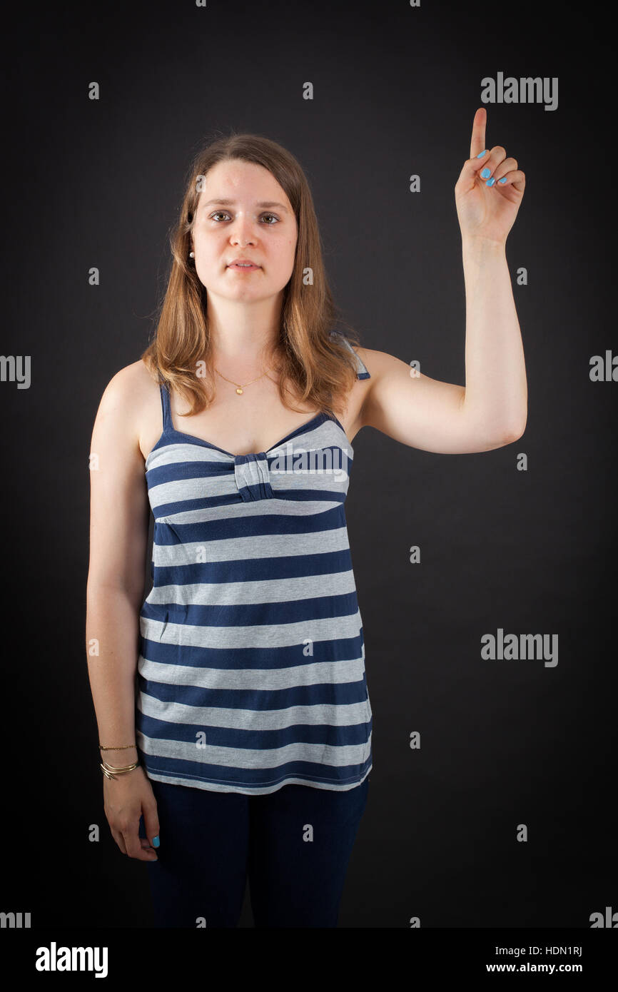 Beautiful woman doing different expressions in different sets of ...