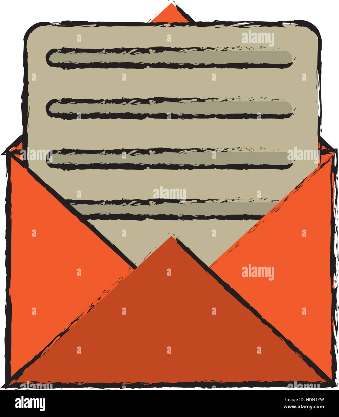 envelope paper letter email sketch Stock Vector Image & Art - Alamy